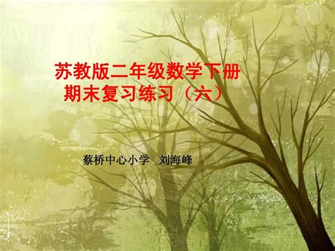 苏教版二年级数学下册期末复习练习 六 课件 Word文档在线阅读与下载 无忧文档