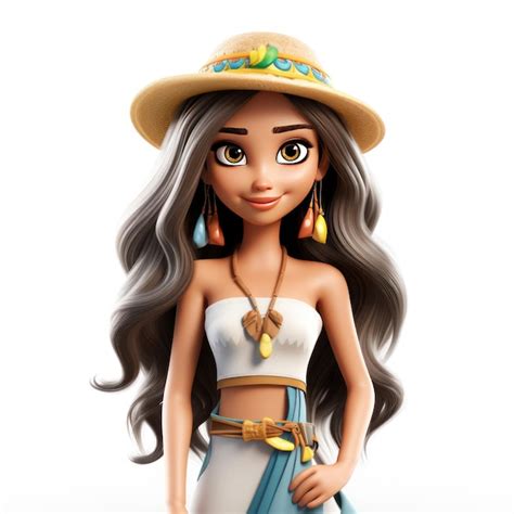 Premium Photo Vibrant Brazilian Girl 3d Illustration