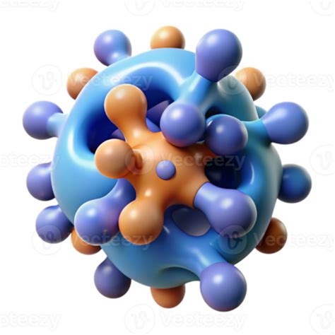 Abstract 3d Render Of Interconnected Spheres Molecular Structure 55719629 Png