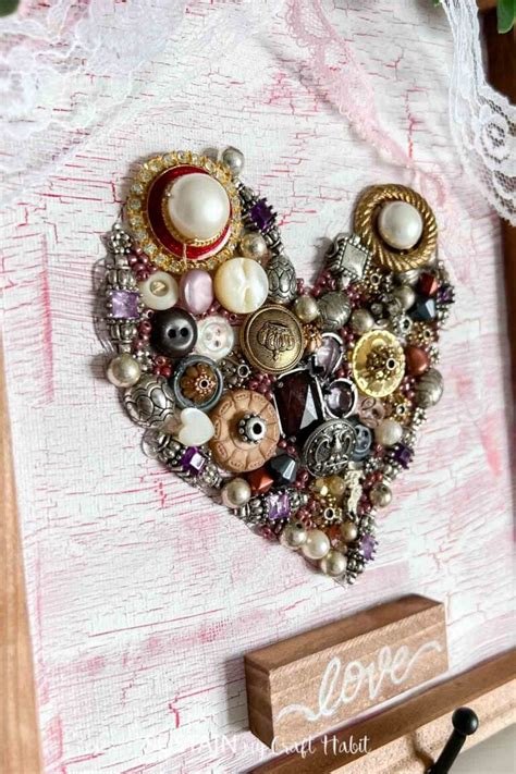 Valentines Vintage Button Craft Idea Sustain My Craft Habit
