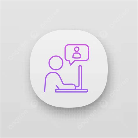 Online Communication App Icon Application Ui Digital Vector
