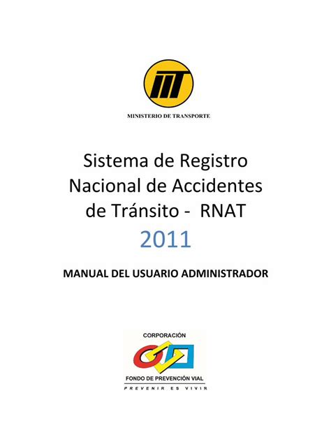 Pdf Sistema De Registro Nacional De Accidentes De ¿cómo Recargar