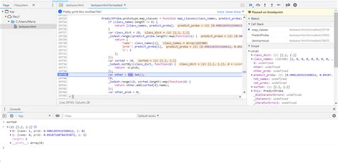 binary classification problem with displaying the results because of