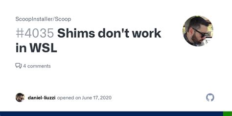 Shims Dont Work In Wsl · Issue 4035 · Scoopinstallerscoop · Github