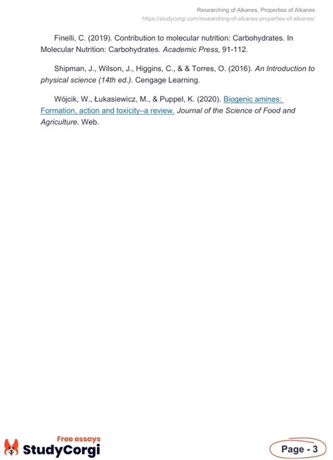 Researching Of Alkanes Properties Of Alkanes Free Essay Example