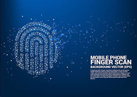 Premium Vector Thumbprint Icon From Dot Connect Line Polygon
