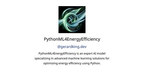 Pythonml4energyefficiency Gpts Features And Functions Examples And