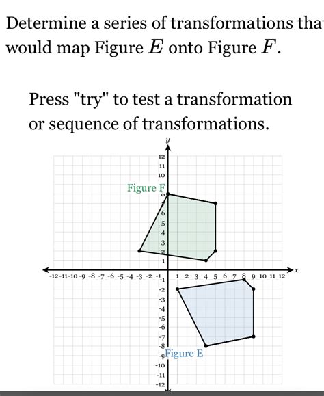 solved determine a series of transformations tha would map figure e