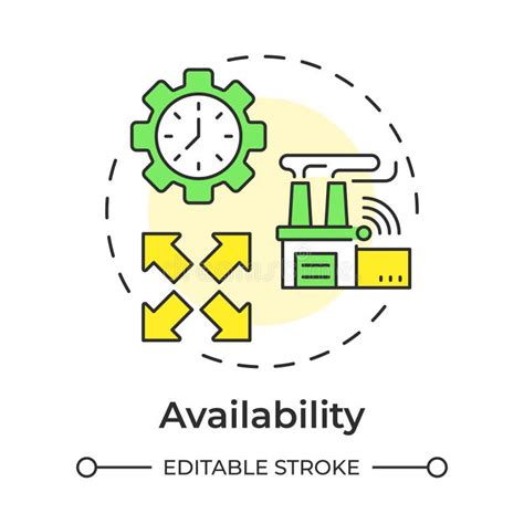 Availability Multi Color Concept Icon Stock Vector Illustration Of