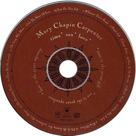 Car Tula Cd De Mary Chapin Carpenter Time Sex Love Portada