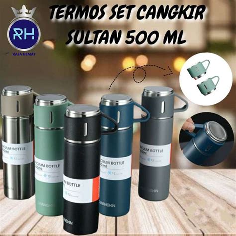 Jual Termos Sultan Plus Mug Set Vacuum Flask 500ml Termos Air Panas