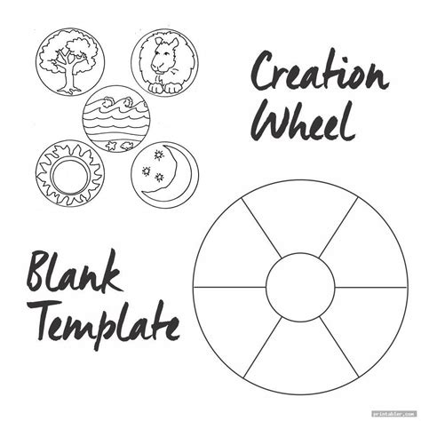 Free Printable Creation Wheel Craft