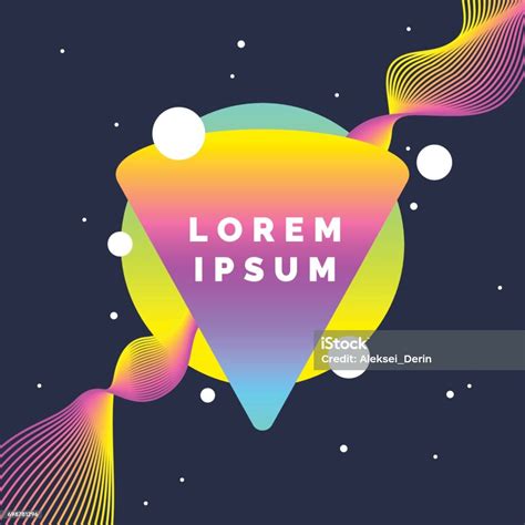 밝은 추상 배경에 동적 파도 튀기 고는 미니 멀 스타일에 라운드에 삼각형 0명에 대한 스톡 벡터 아트 및 기타 이미지 0명 가리기 가상현실 Istock