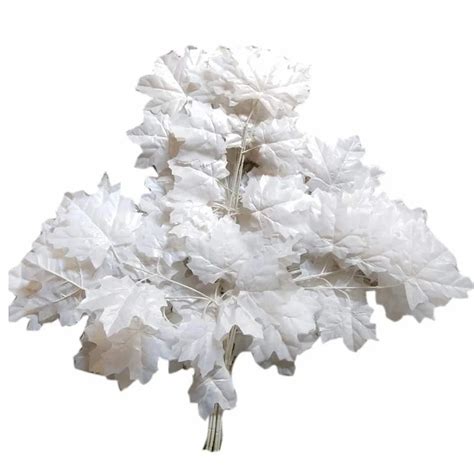Hanging Plastic Artificial White Maple Leave Sizedimension 125 Inch