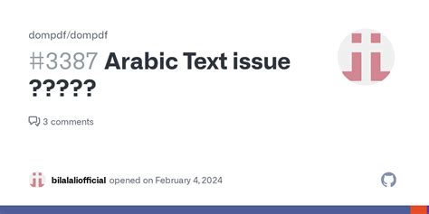Arabic Text Issue · Issue 3387 · Dompdfdompdf · Github