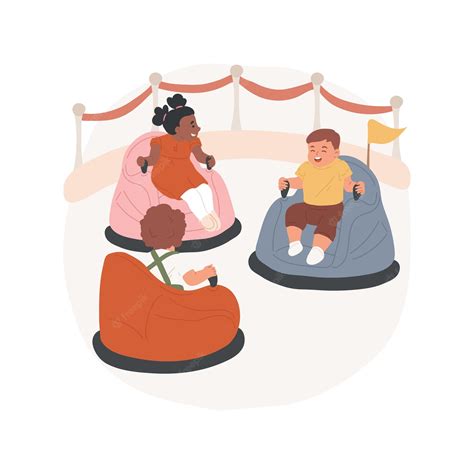 Premium Vector Mini Bumper Car Ride Isolated Cartoon Vector Illustration