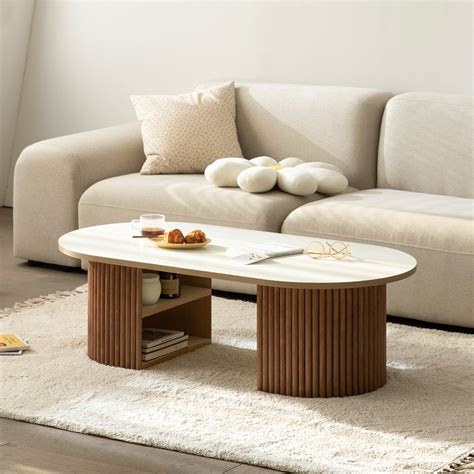 프롬홈 스테이 템바보드 수납형 거실 소파 테이블 1200 방문설치 좌탁티테이블 쿠팡