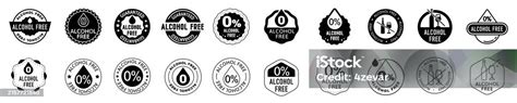 무알콜 아이콘 벡터 세트입니다 제로 알코올 엠블럼 아이콘 세트 0에 대한 스톡 벡터 아트 및 기타 이미지 0 0명 개념 Istock
