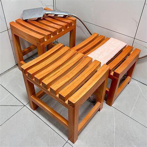 Bathroom Bath Stool Solid Wood Bathroom Stool Elderly Pregnant Women