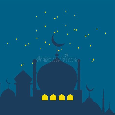 Mosque Islamic Logo Background Stock Illustration Illustration Of