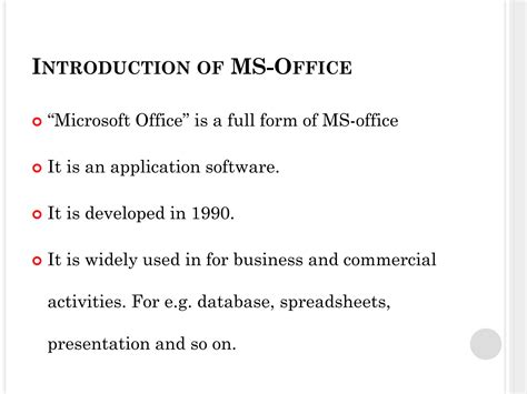Solution Microsoft Office Introduction And Details Studypool