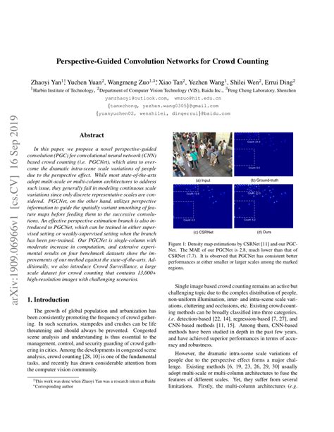 Pdf Perspective Guided Convolution Networks For Crowd Counting