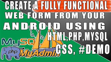 How To Create Fully Functional Web Registration Form In Android With Phpmysqlhtmlcss Demo