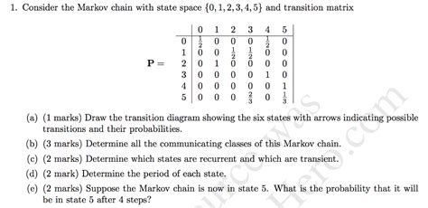 Solved Consider The Markov Chain With State Space {0 1 2