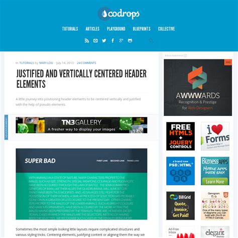 Justified And Vertically Centered Header Elements Header Vertical