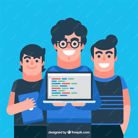 Free Vector Programmers Concept With Flat Design
