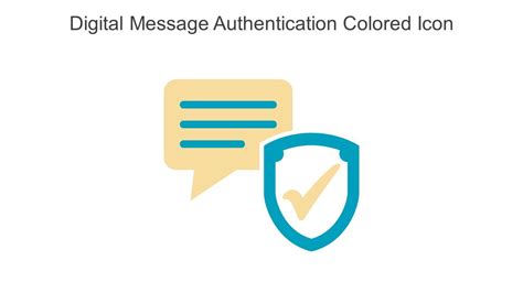 Digital Message Authentication Colored Icon In Powerpoint Pptx Png And Editable Eps Format Ppt Slide