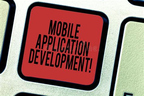 Word Writing Text Mobile Application Development Business Concept For