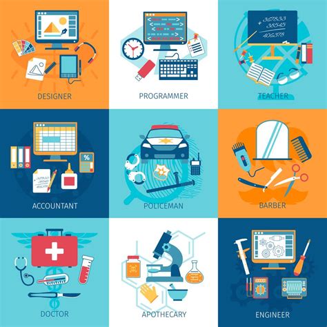 Workspace Concept Set 465776 Vector Art At Vecteezy