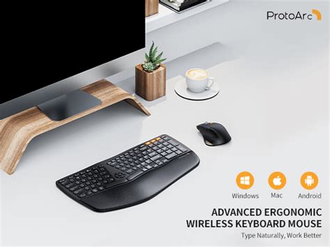 Mua Protoarc Ergonomic Wireless Keyboard Mouse Ekm01 Ergo Bluetooth Keyboard And Mouse Combo