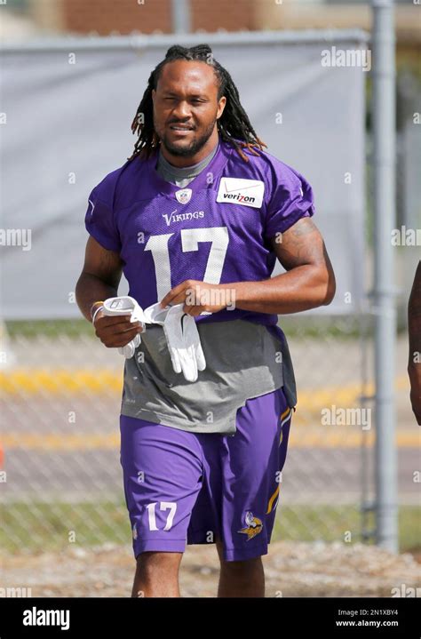 Minnesota Vikings Wide Receiver Jarius Wright Walks To The Practice