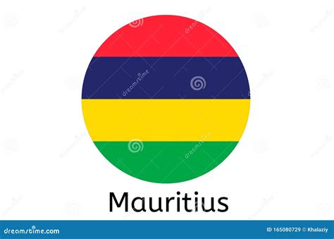 Mauritian Flag Icon Mauritius Country Flag Vector Illustration Stock Vector Illustration Of