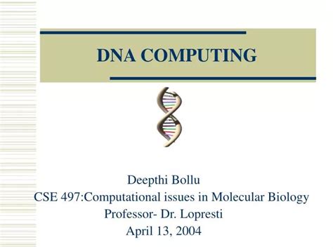 PPT DNA COMPUTING PowerPoint Presentation Free Download ID