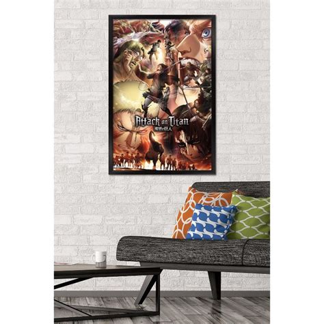 Trends International Attack On Titan Season 3 Key Art Framed Wall