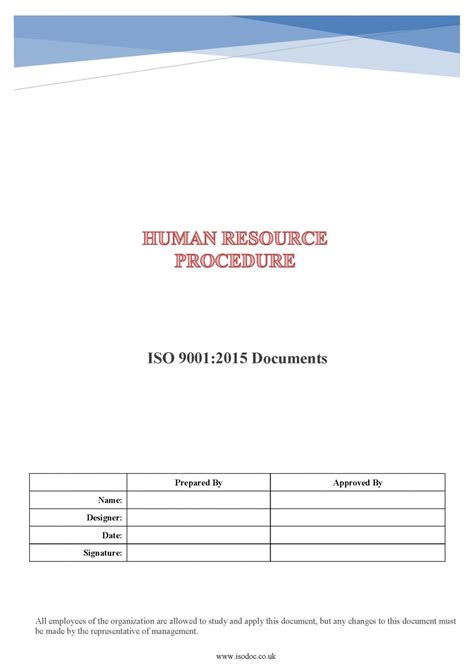 Documented Information Procedure Isodoc Iso Standards Documen