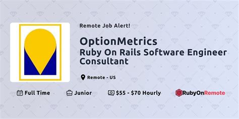 Join Optionmetrics As A Ruby On Rails Software Engineer Consultant R