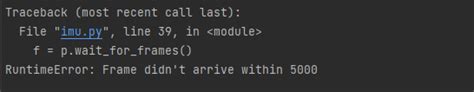 L515 Runtimeerror Frame Didnt Arrive Within 5000 · Issue 11059