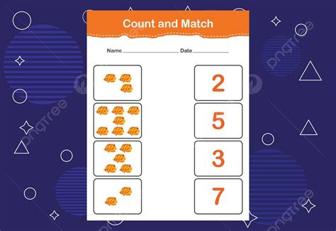 number matching game count and choose correct answer vector group