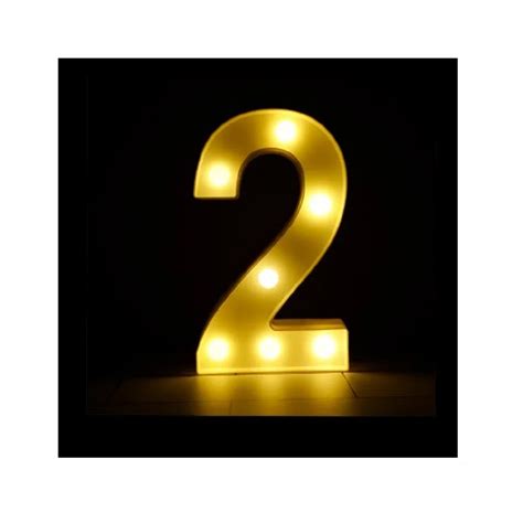 8 Gold Led Marquee Number 2 Will Call Only Balloon Warehouse™