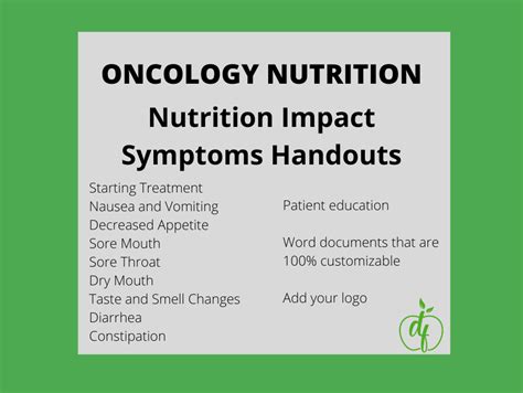 Oncology Nutrition Bundle Well Resourced Dietitian