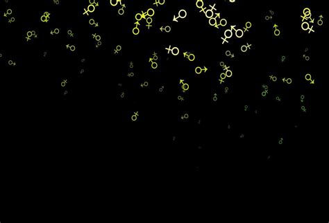 Dark Green Yellow Vector Texture With Male Female Icons 13997666 Vector Art At Vecteezy