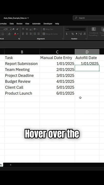auto fill dates instantly in excel ⏳ excel exceltips youtube