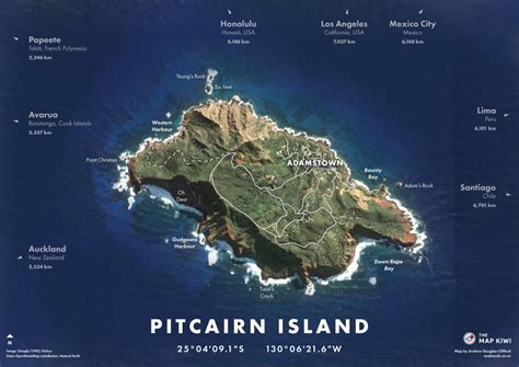 Pitcairn Island The Map Kiwi