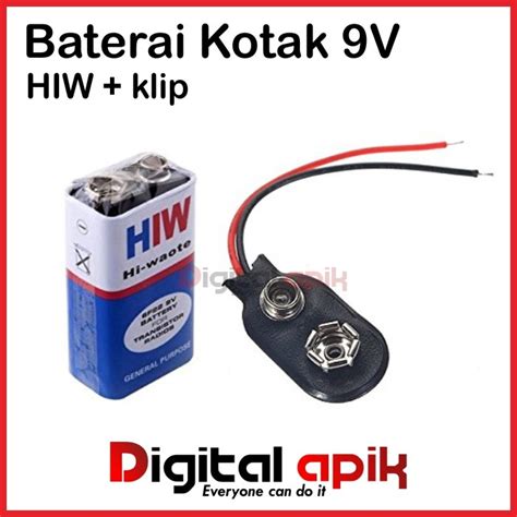 Jual Baterai Kotak V V Volt Hw Hi Watt Batu Batre Power Arduino Klip Shopee Indonesia