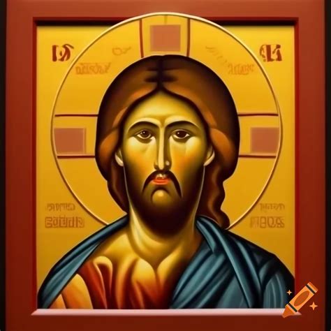 Greek Orthodox Icon Of Jesus Christ On Craiyon