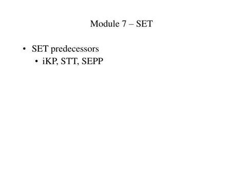 PPT Module 7 SET PowerPoint Presentation Free Download ID 5707092